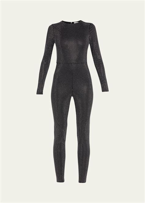 Alice + Olivia Freddie Sparkly Embellished Catsuit - Bergdorf Goodman