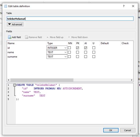 Create Basic Db In Sqlite Bu Yazımda Sizə Sqlite Də Sadə Bir By