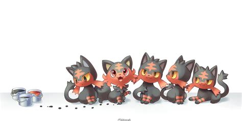 Sprigatito And Litten Pokemon Drawn By Sasabunecafe Danbooru