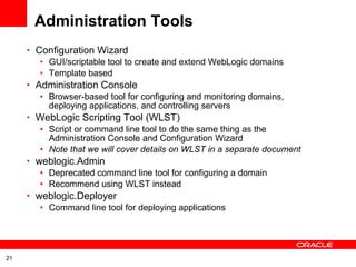 Weblogicserveroverviewtopologyconfigurationadministration PPT