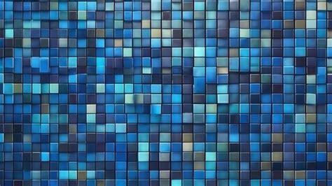 Blue Mosaic Abstract Texture Background Pattern Soft Blur Wallpaper