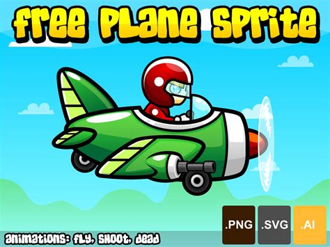 Free Plane Sprite Game Art 2d