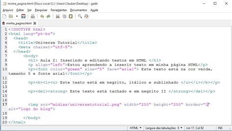 Universe Tutorial Tutoriais Downloads E Curiosidades HTML 5 INSERINDO LINK