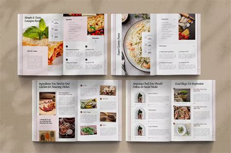 قالب ایندیزاین کتاب آموزش آشپزی Recipe Cookbook