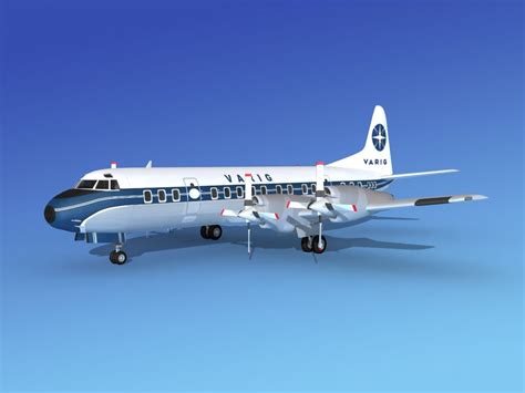 Lockheed L 188 Electra Varig Modelo 3d 89 3dm 3ds Unknown Lwo