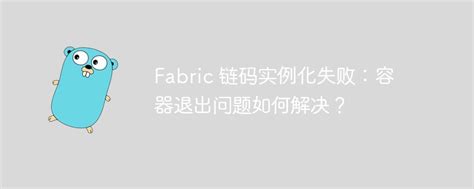 Fabric 链码实例化失败：容器退出问题如何解决？ Serverhk（香港雲）