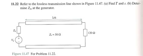 Solved Refer To The Lossless Transmission Line Shown In