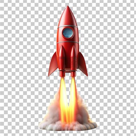 Nave Espacial Vermelha E Branca Png Isolada Em Fundo Transparente PSD