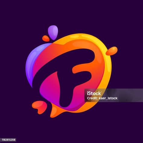 화려한 연설 거품과 심장 배경에 F 편지 알파벳 F에 대한 스톡 벡터 아트 및 기타 이미지 알파벳 F 하트 모양 일러스트레이션 Istock