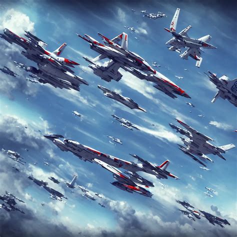 Sidescrolling Airplane With Lots Of Guns Robotech Stable Diffusion