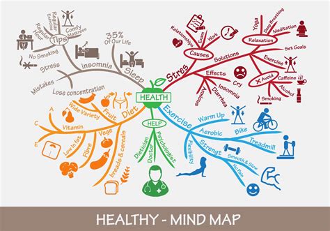 Healthy Mind Map 102616 Vector Art At Vecteezy