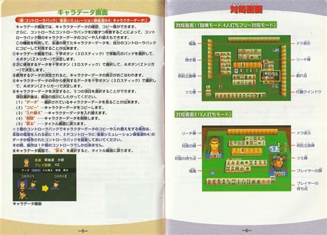 『雀豪シミュレーション 麻雀道64』1997年／ニンテンドウ64 レトロゲームの説明書保管庫
