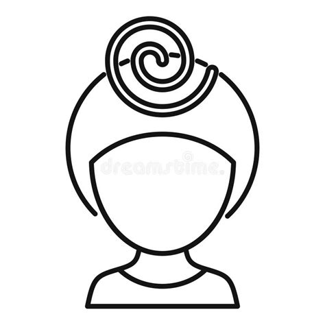Spiral Head Pressure Icon Outline Vector Dizziness Ill Stock Vector Illustration Of Line