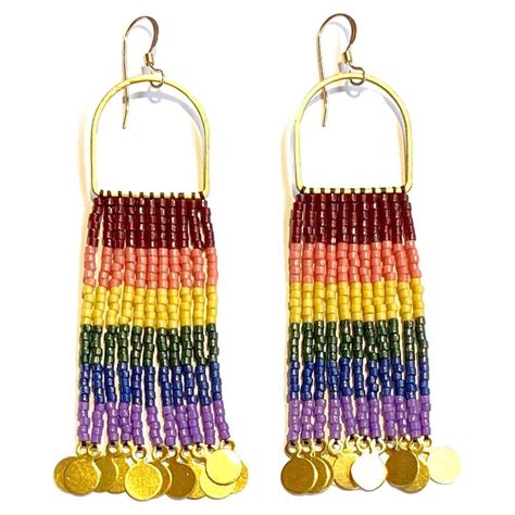 Naaxiin Chilkat Spirit Beaded Earrings For Sale At 1stdibs