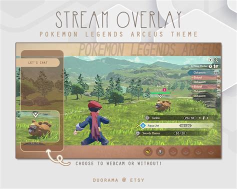 Pokemon Legends Arceus Stream Overlay Pokemon Overlay Etsy