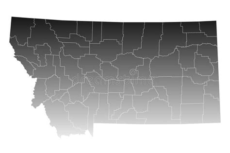 Clear Map Of Montana