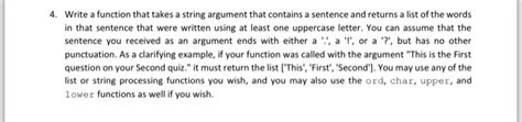 solved 4 write a function that takes a string argument that