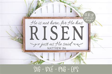 He Is Not Here For He Has Risen Scripture Svg 216611 Svgs