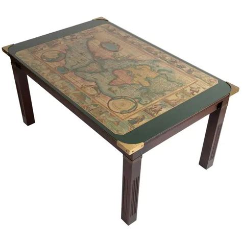 Vintage World Map Coffee Table Coffee Table Coffee Table Vintage