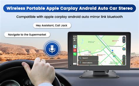 Amazon Hikity Portable Wireless CarPlay Android Auto Screen Car