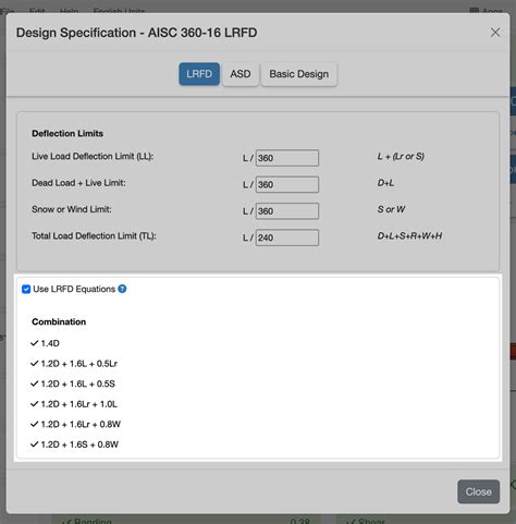 Load Cases And Load Combinations