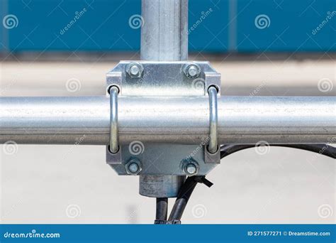 Nuts Clamp Aluminum Cable Duct Electric Wire Small Like Cross Isolated On White Background