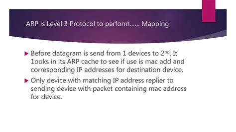 Presentation On Arp Protocol Ppt