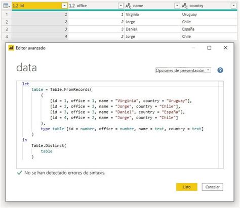 Tabledistinct Interactive Chaos