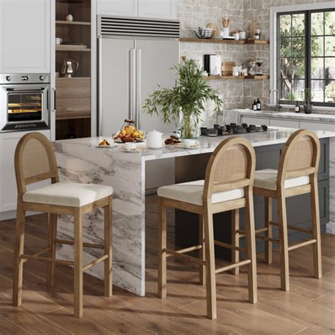 Bailey Bohemian Boucle Bar Height Set Of 3 Bar Stool Nathan James