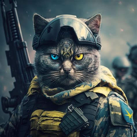 Premium Photo Special Forces Cat Generative Ai