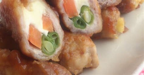 野菜とチーズの豚肉巻き By Sweetrose 【クックパッド】 簡単おいしいみんなのレシピが369万品