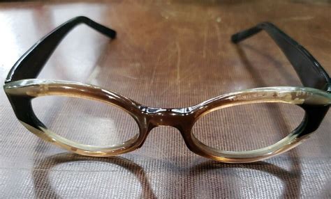 1950s Saffron Lucite Eyeglasssun Glass Frames Made Gem
