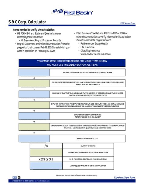 Fillable Online PPP Payroll Calculator Indd Fax Email Print PdfFiller