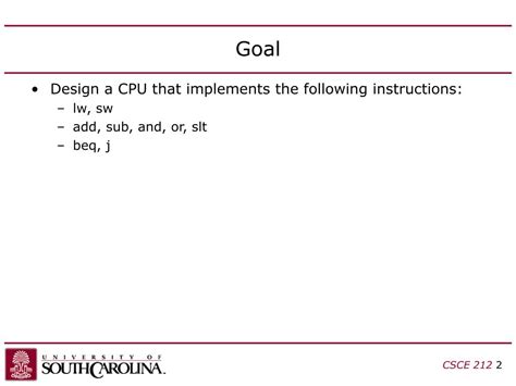 Ppt Csce 212 Chapter 5 The Processor Datapath And Control Powerpoint