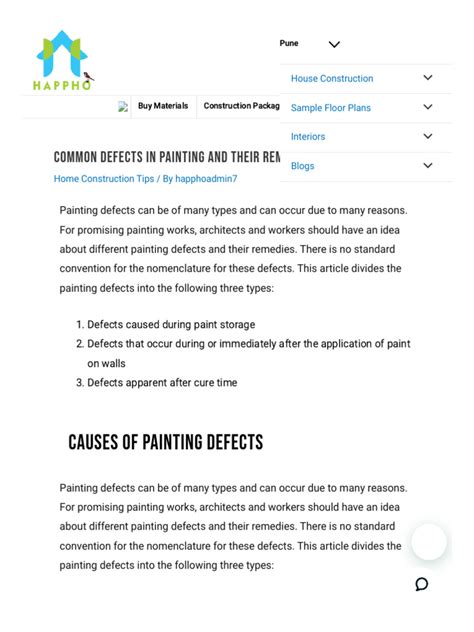 Common Painting Defects And Remedies Pdf Paint Materials