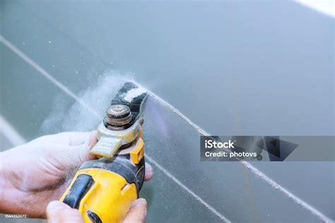 For Purpose Of Installing An Electric Cable In Wall Plasterboard Was