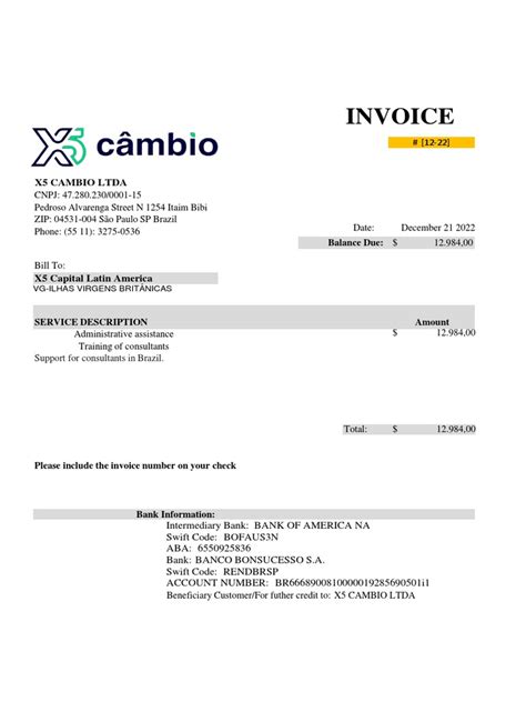 Invoice 12 2022 Pdf