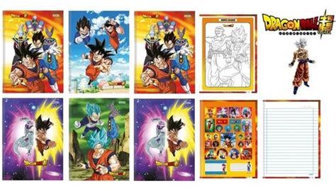Kit 6 Cadernos Brochurão Dragon Ball Super Dbz 96 Fls Sd Mercadolivre