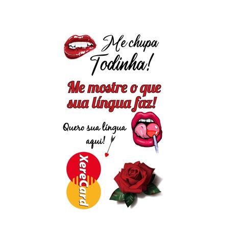 Frases Picantes Uma Cartela Tatuagem Temporária Mulheres Depilação 3