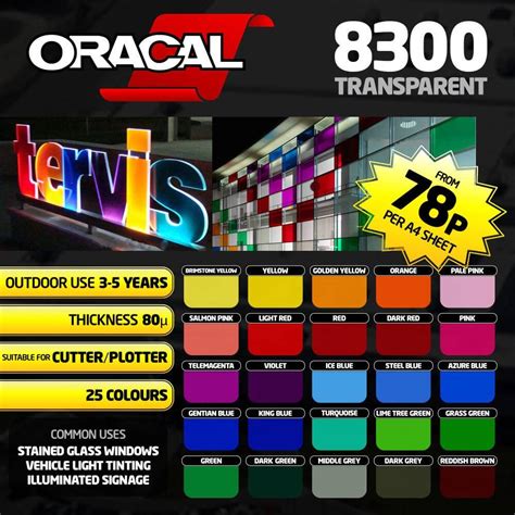 ORACAL 8300 Transparent Cal – BCI Imaging Supplies