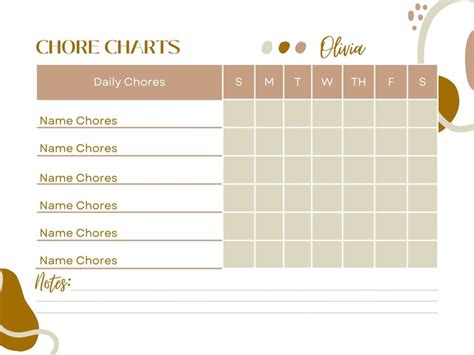 Neutral Modern Daily Chore Chart Template