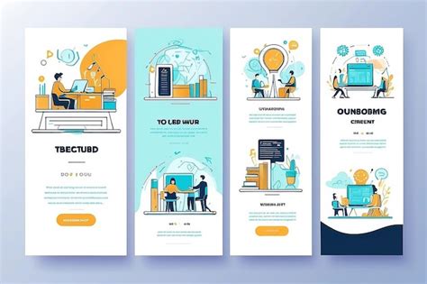 Premium Photo Web Site Onboarding Screens Vector Illustration