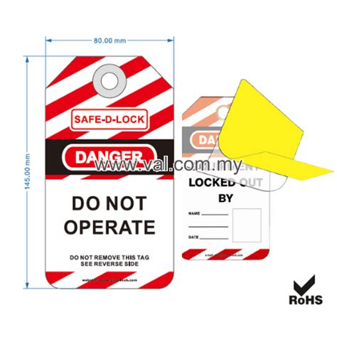 Do Not Operate Self Laminating Reusable Lockout Tags Value Tech