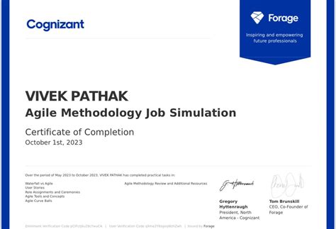 Vivek Pathak On Linkedin Forage Cognizant