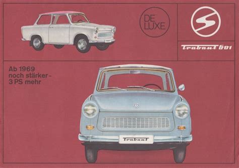 Trabant 601 De Luxe Sales Leaflet DDR 1968