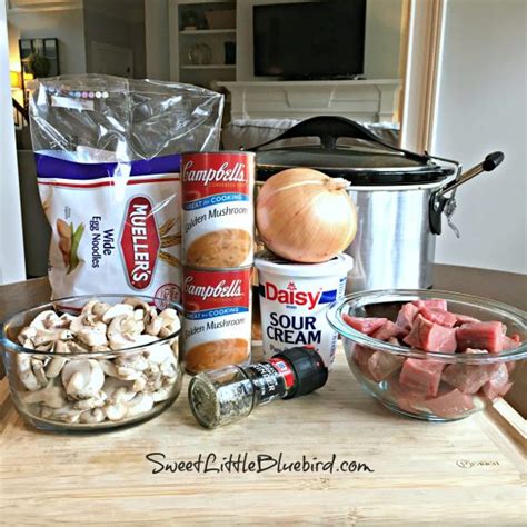 Easy Slow Cooker Beef Stroganoff Sweet Little Bluebird