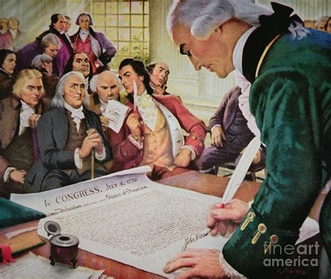 John Hancock Signing The Declaration Of Independence