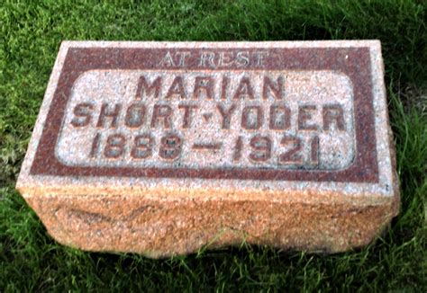 Mary Ann “marian” Short Yoder 1888 1921 Mémorial Find A Grave