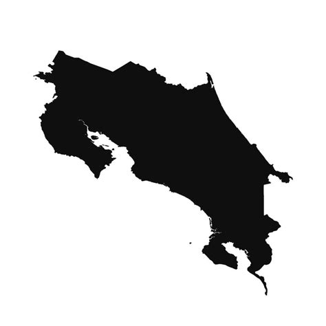 Abstract Silhouette Costa Rica Simple Map 25839770 Vector Art At Vecteezy