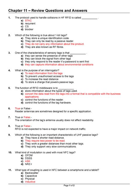 Ch11 Questions And Answers Chapter 11 Review Questions And Answers 1 The Protocol Used To